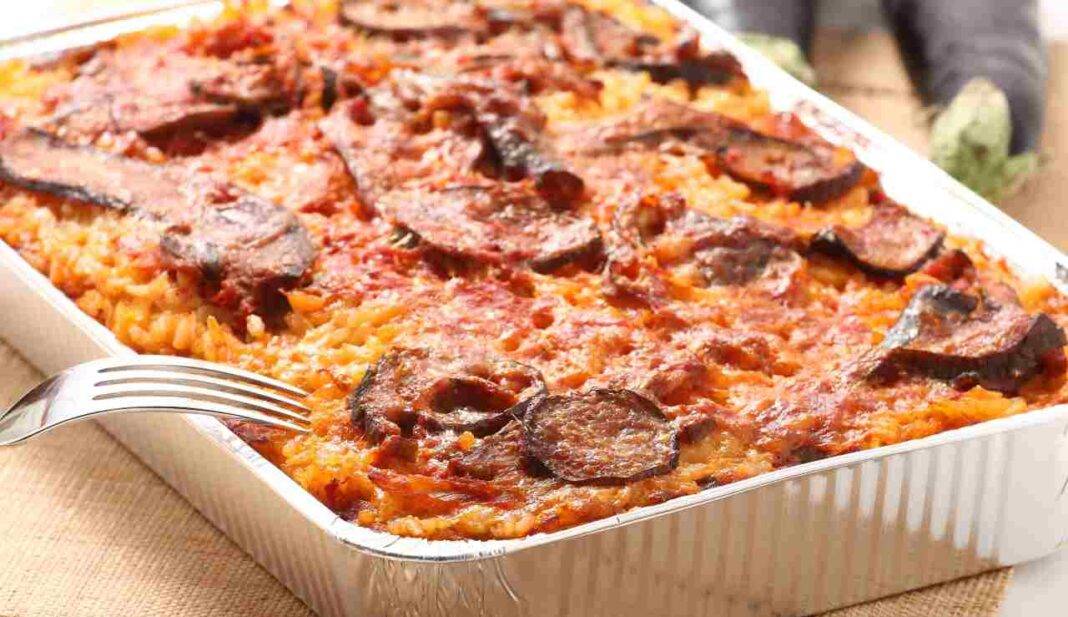 Timballo di riso alla siciliana | Delizioso sia freddo che caldo