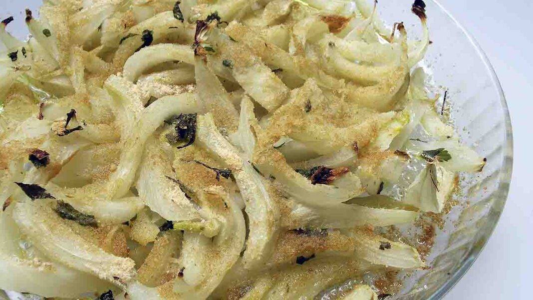 Finocchi gratinati ancora più leggeri, cotti nella friggitrice ad aria