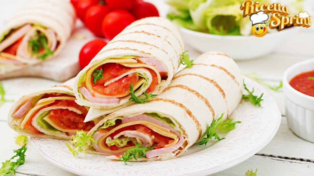 Rotoli di piadine con prosciutto: per una cena sfiziosa, fredda e ...