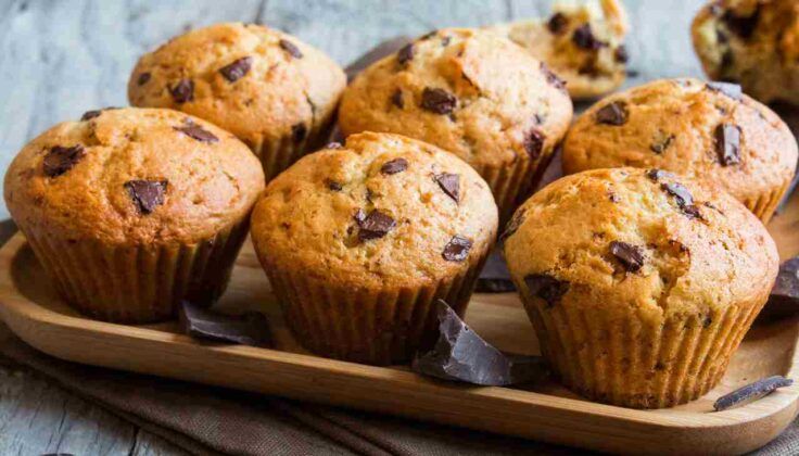 Muffin con cioccolato, zero burro, zero grassi, la merenda golosa ...