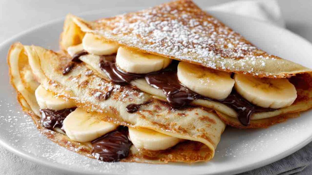 Merenda golosa, le super crepes ripiene di nutella e pezzetti di frutta ...
